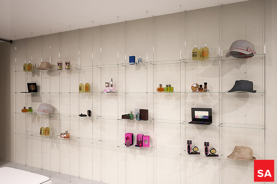 Single Sided Shelf Support - Cable Hanging Systems - Display Hardware