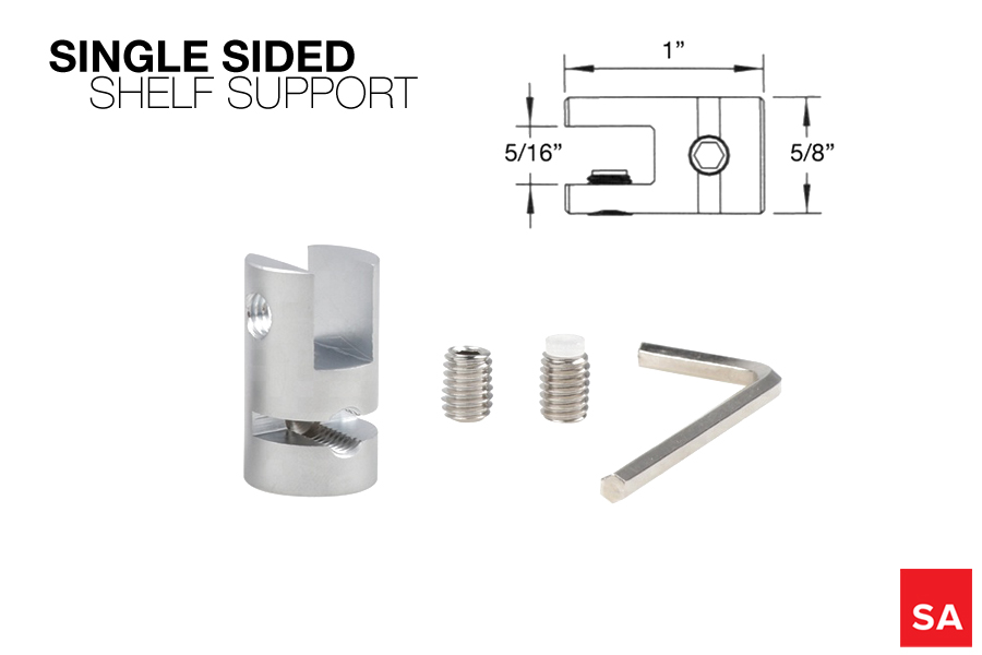Single Sided Shelf Support - Cable Hanging Systems - Display Hardware